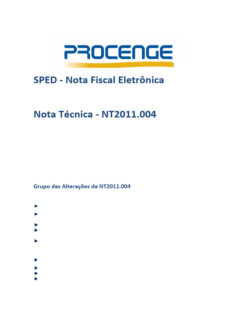 Manual SPED NF e NT2011004 | PDF
