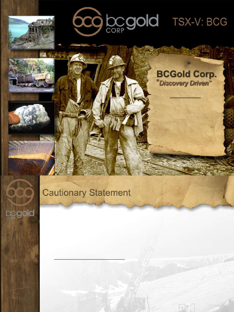 BCG Corporate Presentation | PDF | Mining | Gold