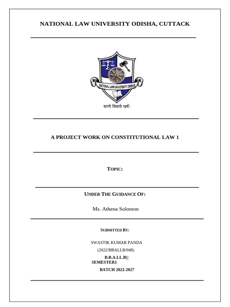 CONSTITUTION PROJECT | PDF