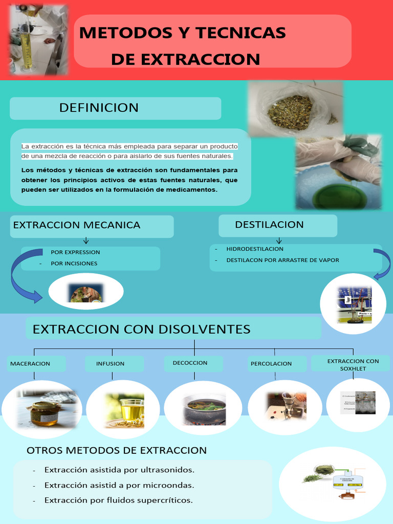 Infografia de Metodos y Tecnicas de Extraccion | PDF