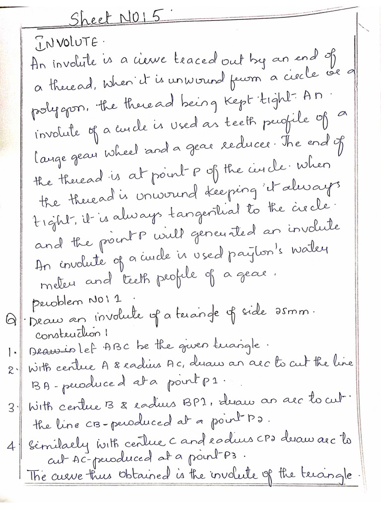 Graphics Sheet No.5 Involutes | PDF