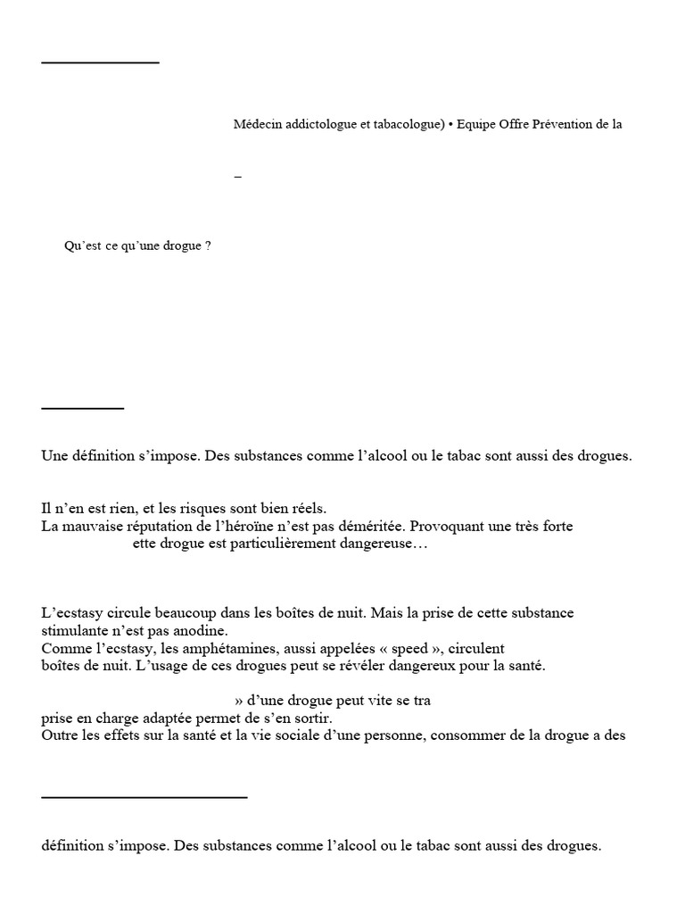 Les Drogues | PDF