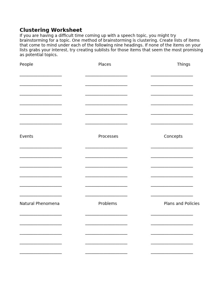 Speech Topic Brainstorming Guide | PDF