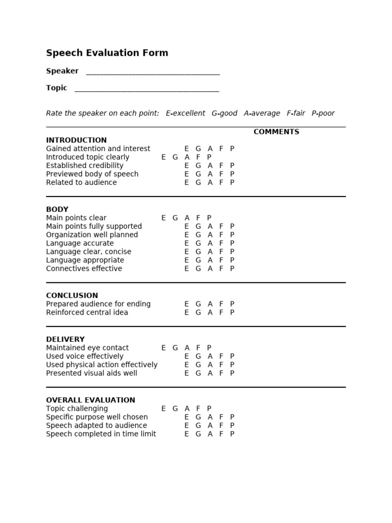 Speech_Evaluation_Form_1 | PDF