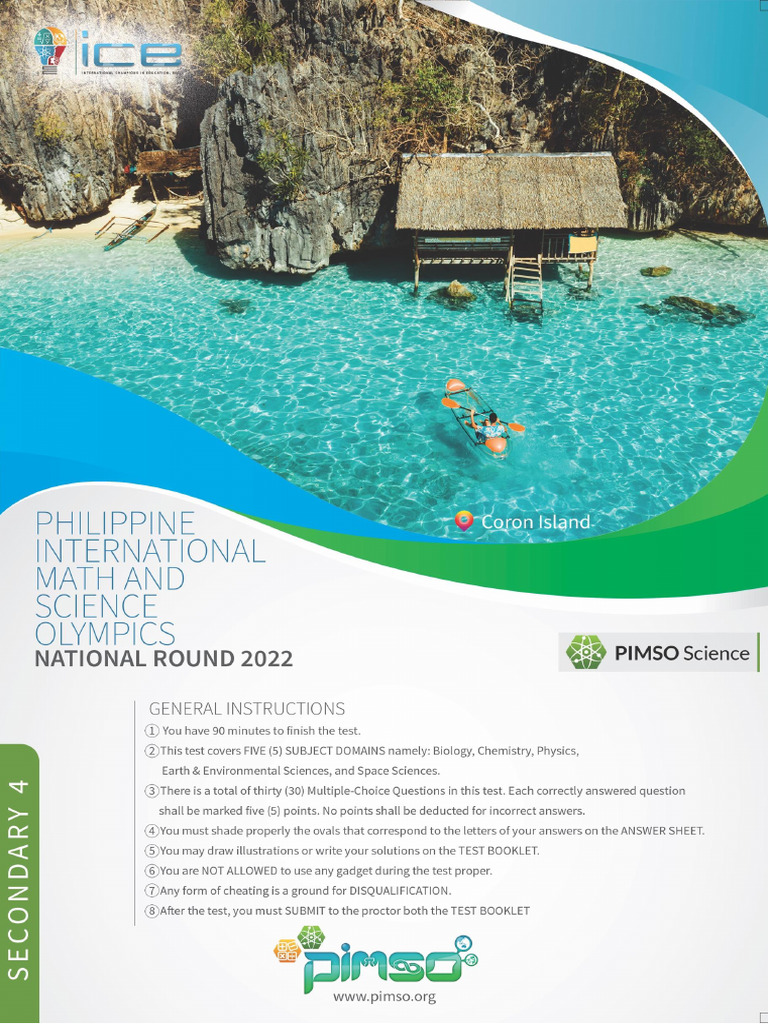 PIMSO Science Grade 10 | PDF