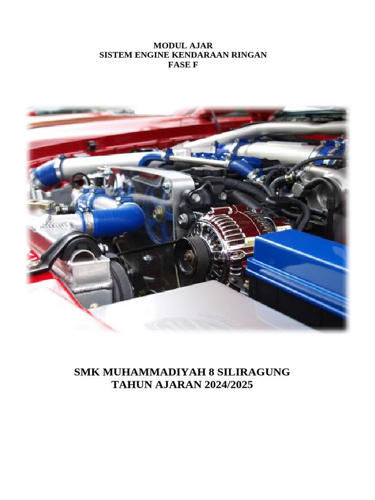 Modul Ajar Fase F TKR Tune Up Engine EFI | PDF