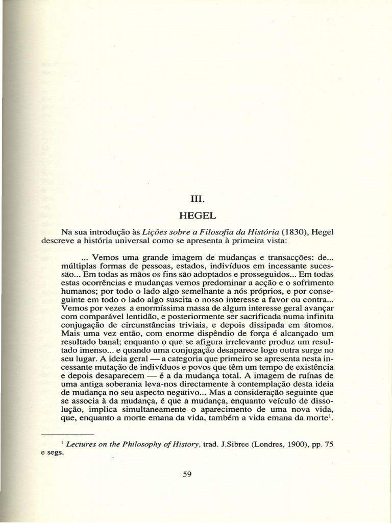 IH. Hegel: Liç Es Sobre A Filosofia Da Hi Tória | PDF