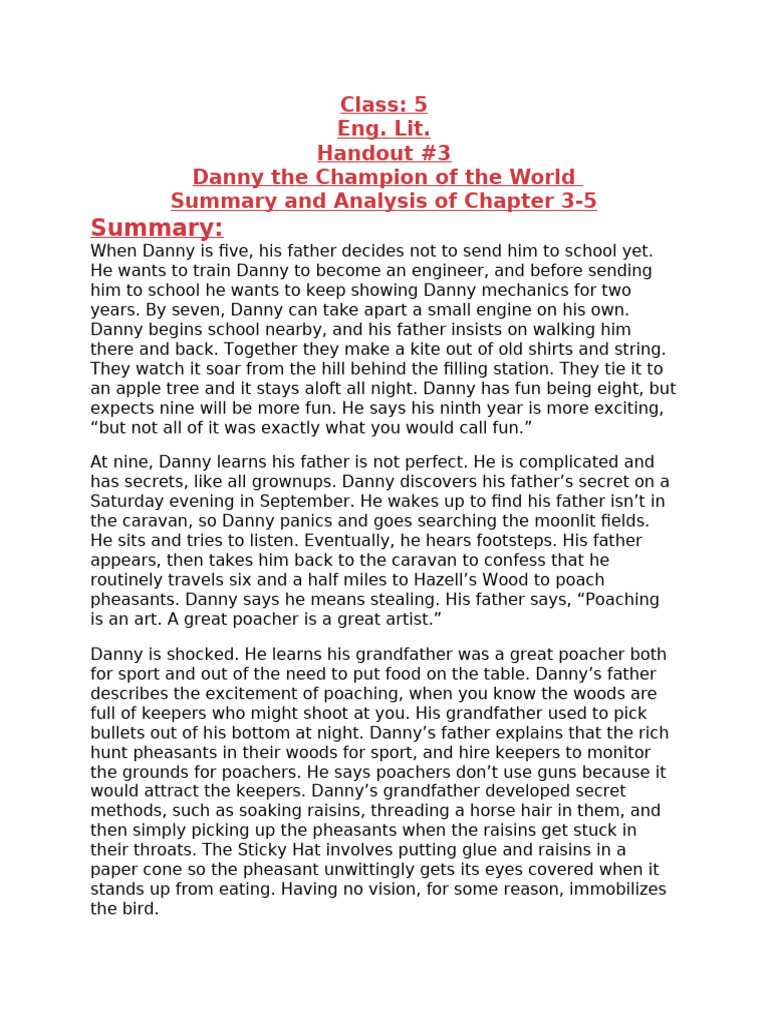 DCW Chapter 3, 4 and 5 Summary and Analysis | PDF