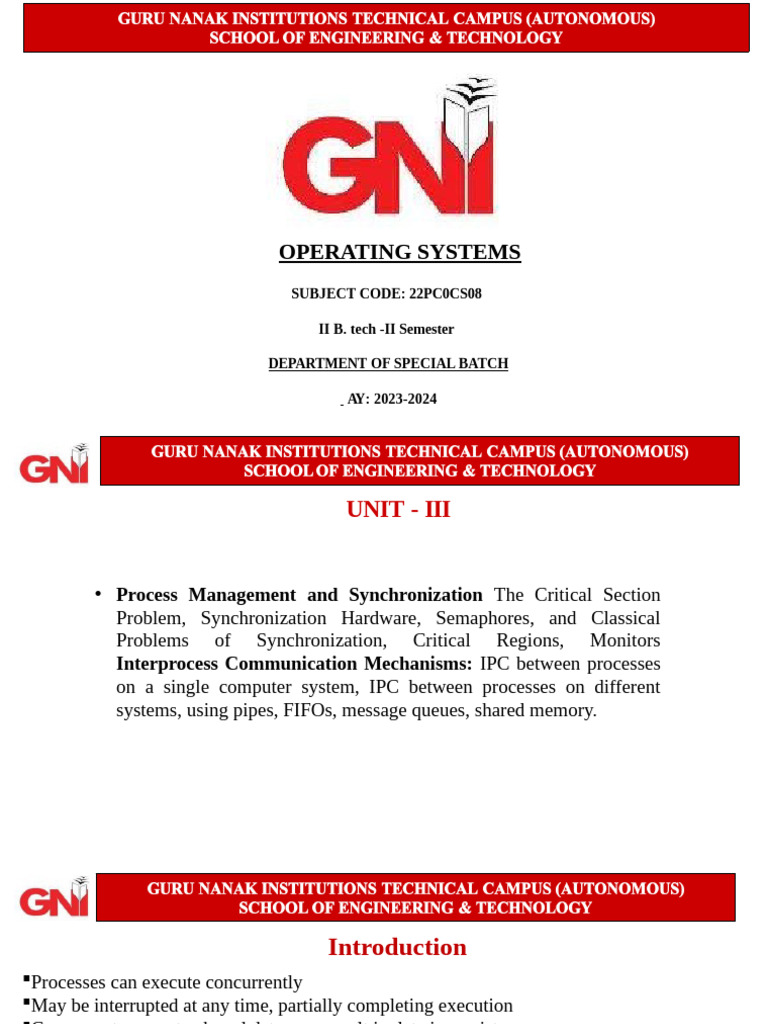 Unit-3 Os PPT - SB | PDF