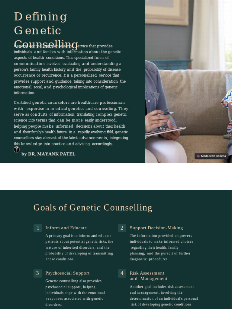 Defining Genetic Counselling | PDF | Genetic Disorder | Genetic Counseling