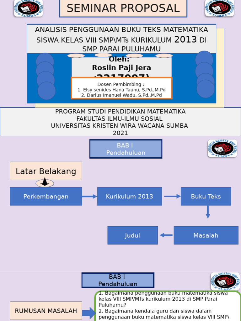 Seminar Proposal-Roslin Paji Jera (2217007) | PDF