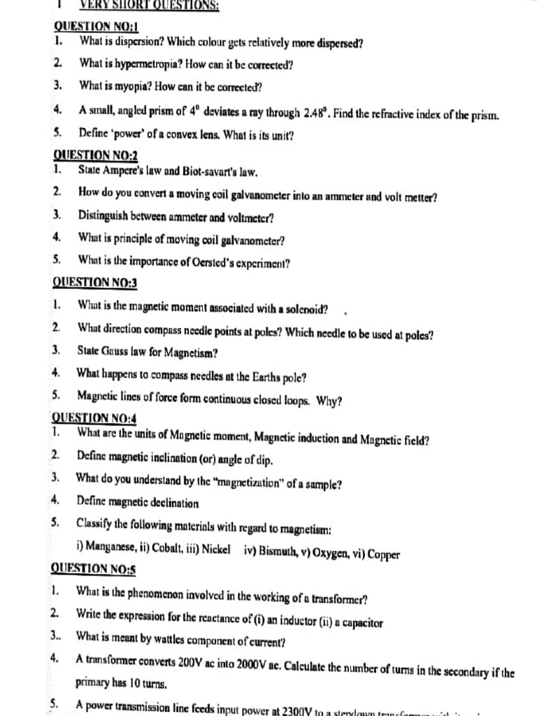 Physics 2nd Year | PDF