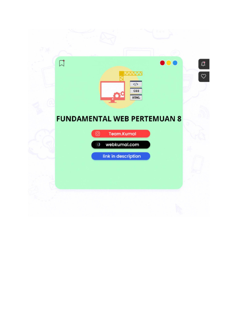 Kumal Prepost Fundamental Web Pertemuan 8 1 | PDF