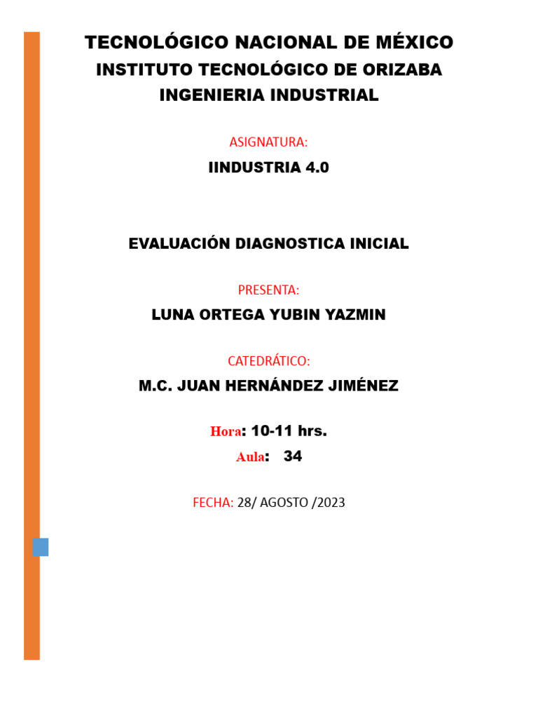 7 Ejemplo de Evaluación Diag | PDF