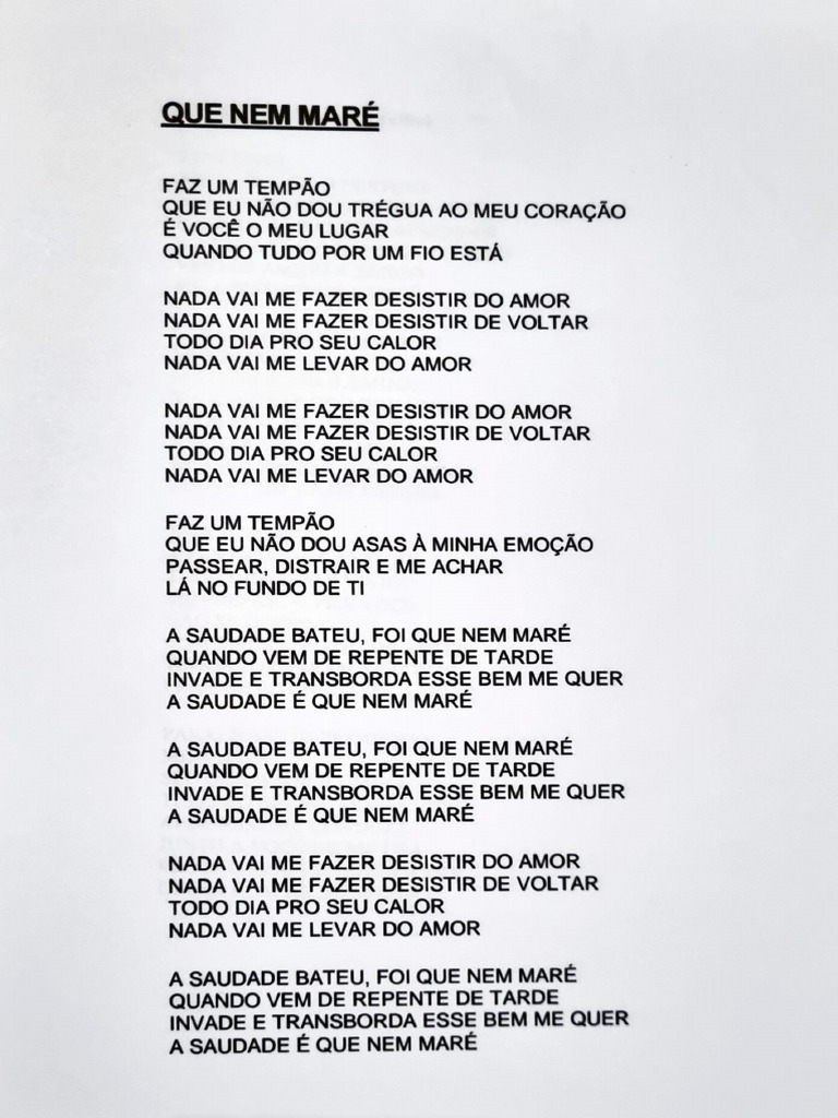 Que Nem Maré | PDF