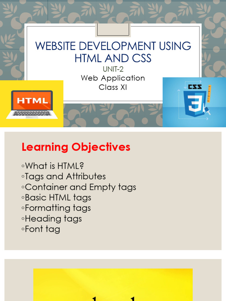 U 2 Website Development Using Html And Css Class Xi Pdf