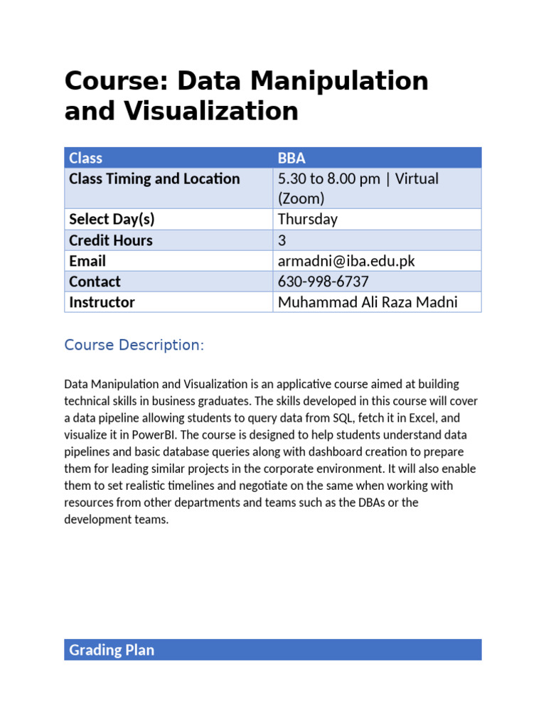 Course Outline DMV | PDF