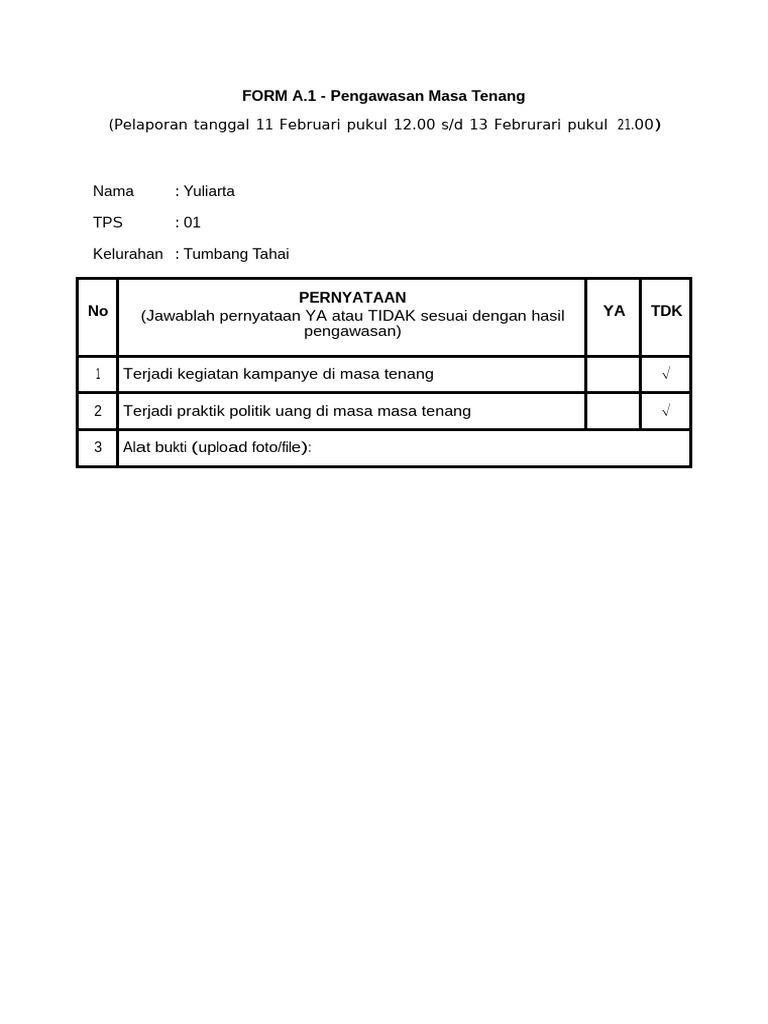 Form A Anita Sabuna 04 | PDF | Indonesia