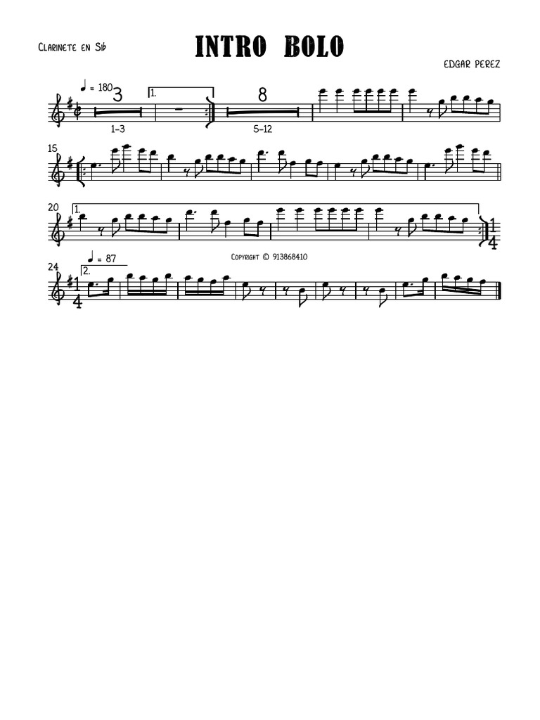 INTRO BOLO - Partes | PDF