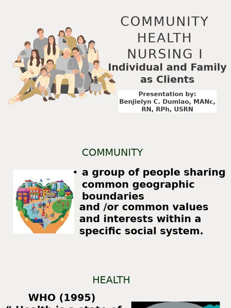 Lesson 1 Community Health Nursing 1 | PDF