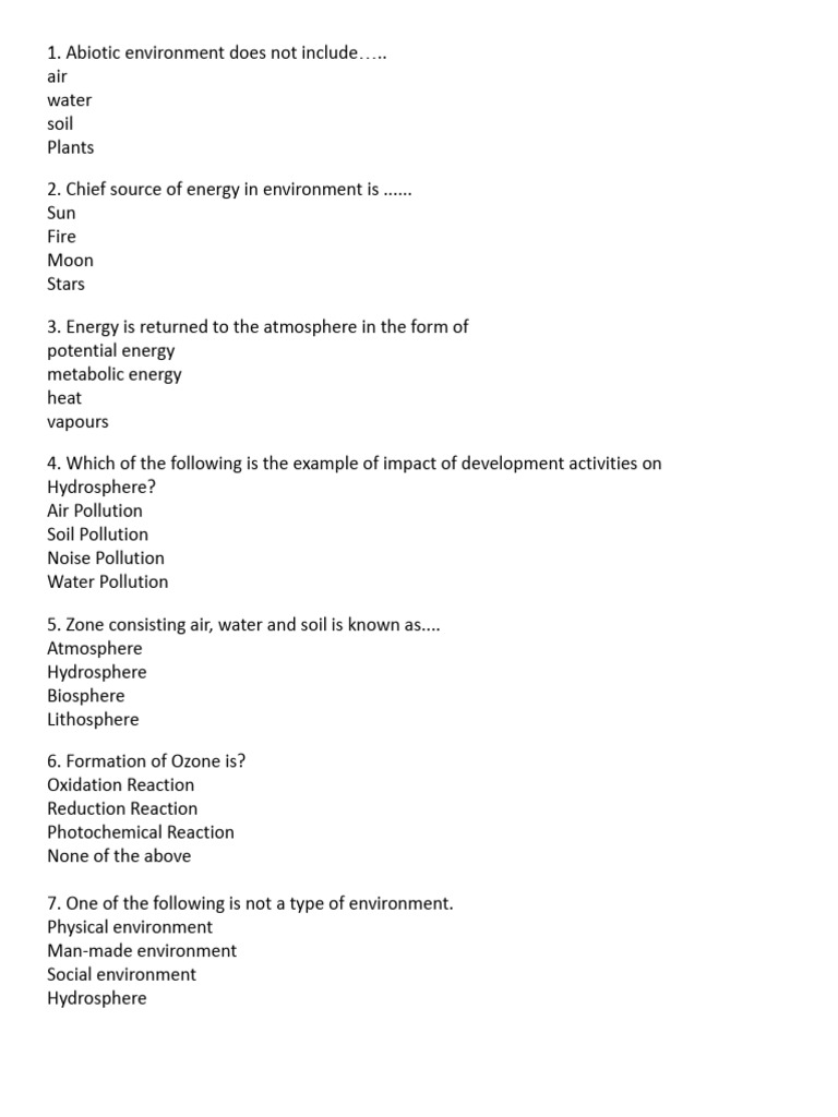 EST Lesson 1 QB | PDF | Natural Environment | Art