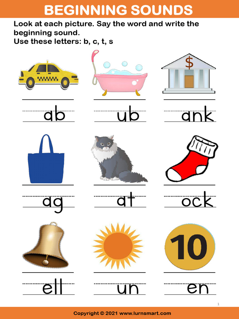 Beginning Ending Sound Pages | PDF