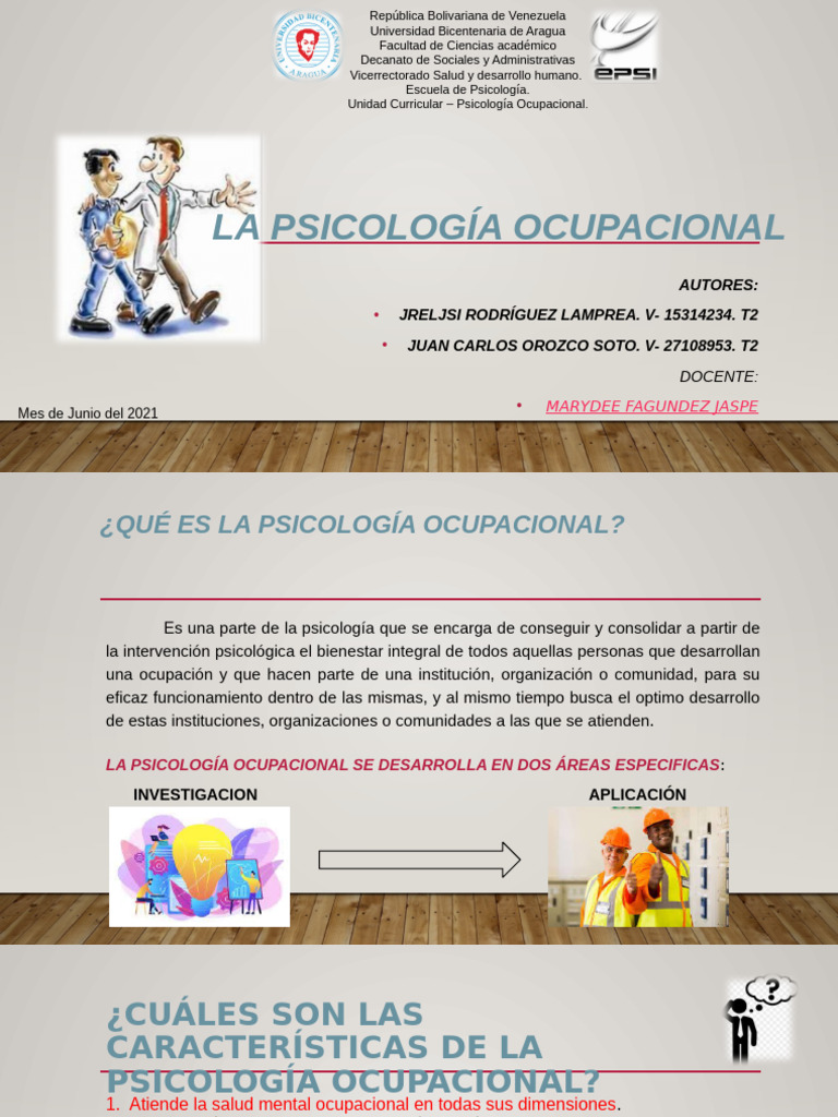 Actividad Sumativa 1. La Psicologia Ocupacional. | PDF | Crecimiento personal y profesional