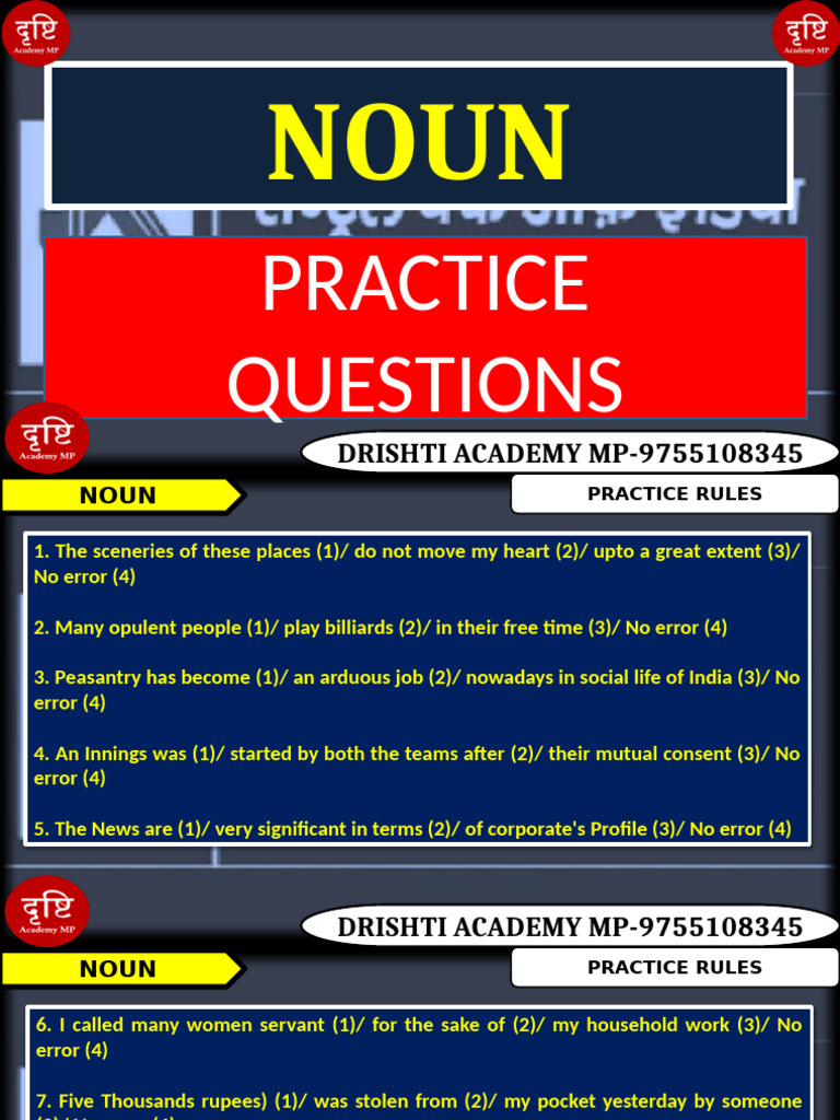 NOUN PRACTICE | PDF