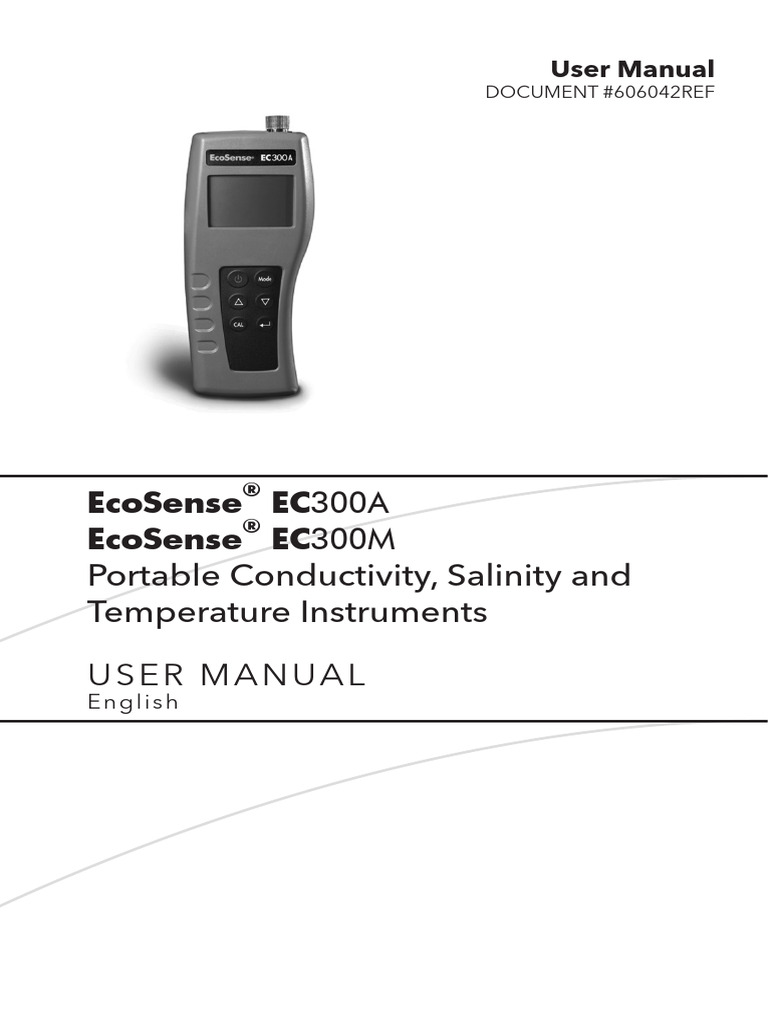 YSI EC300A EC300M Manual English | PDF