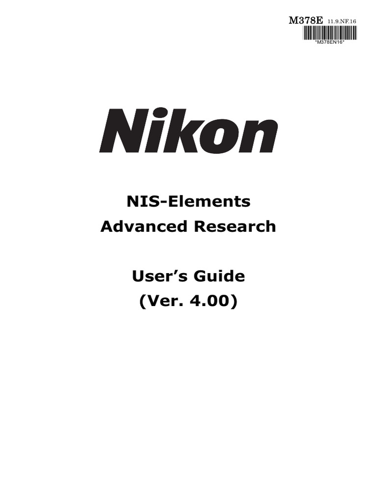 Manual NIS Elements 4.00 AR | PDF