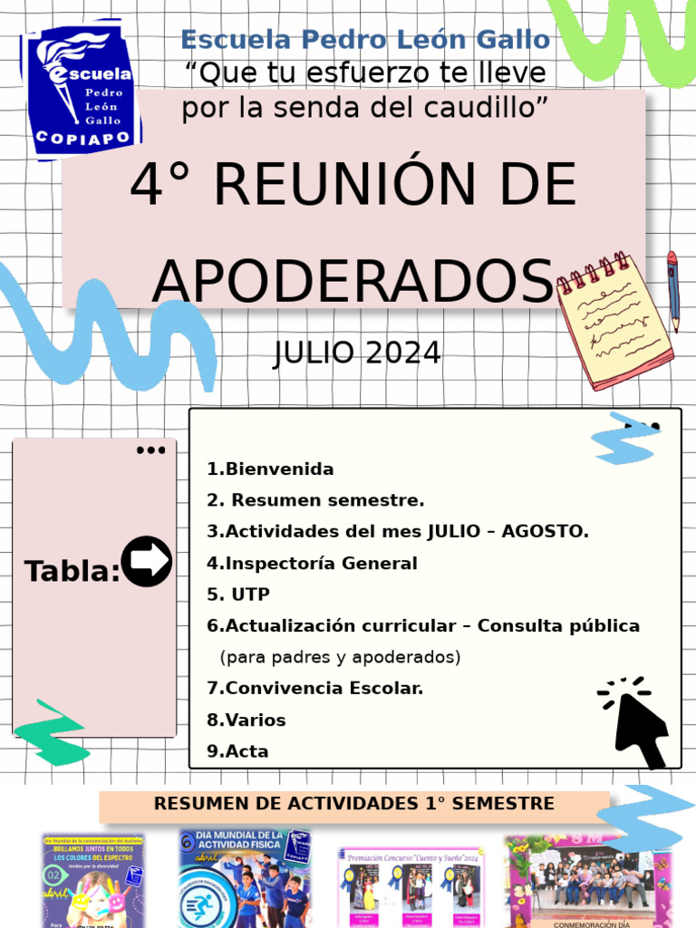 4° Reunión de Apoderados 2024 6B | PDF