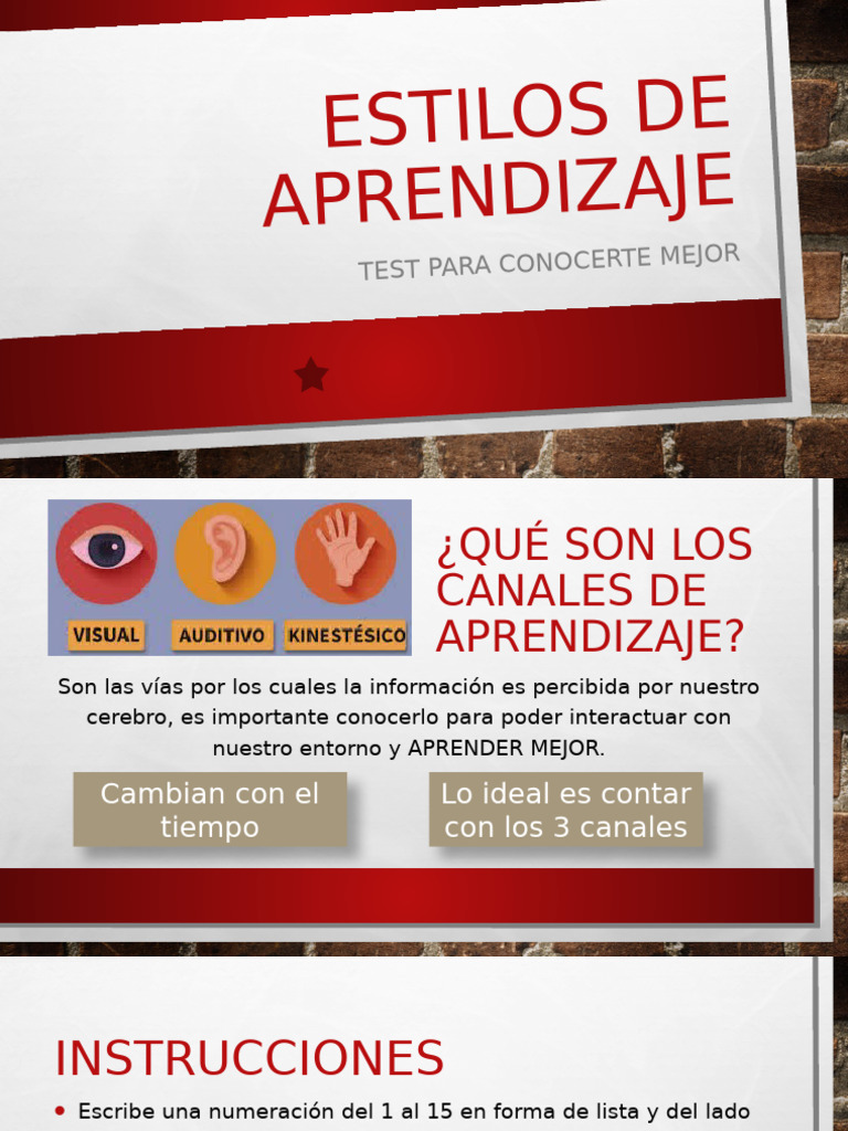 Test Estilos de Aprendizaje - Bach | PDF