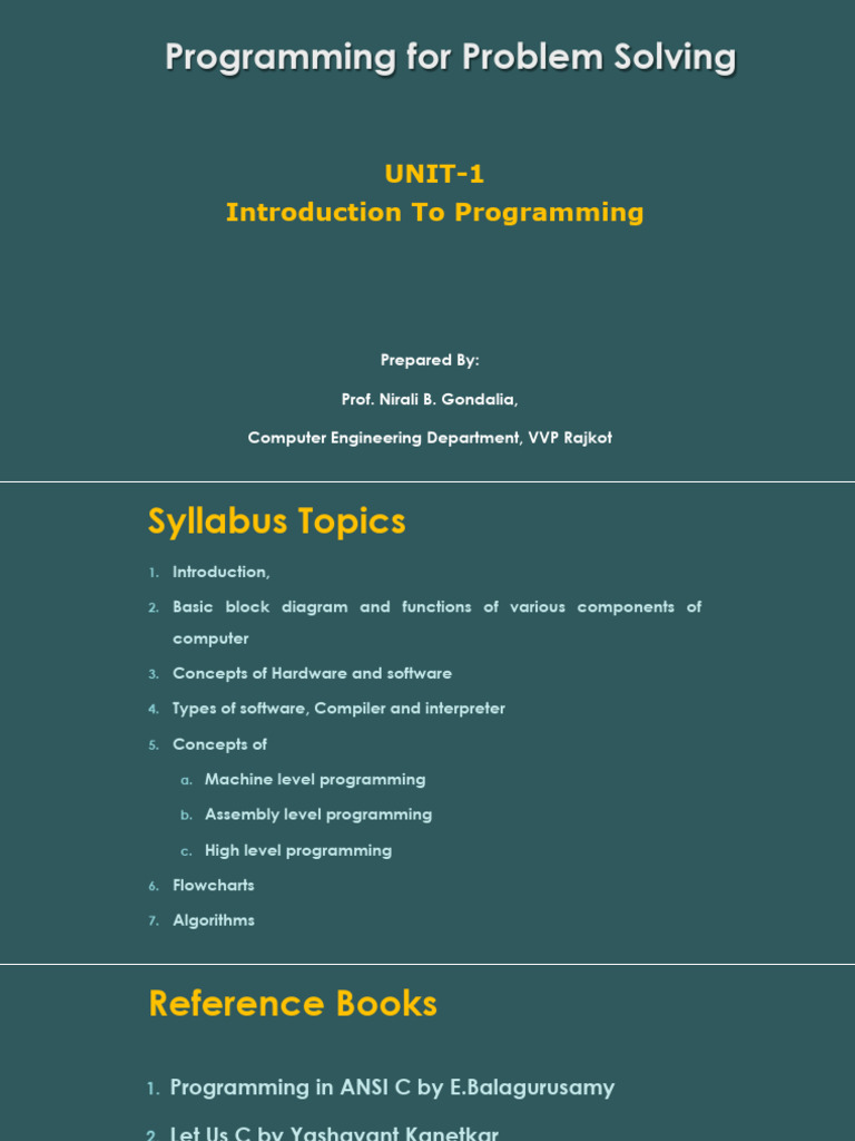 PPS - Unit 1 | PDF