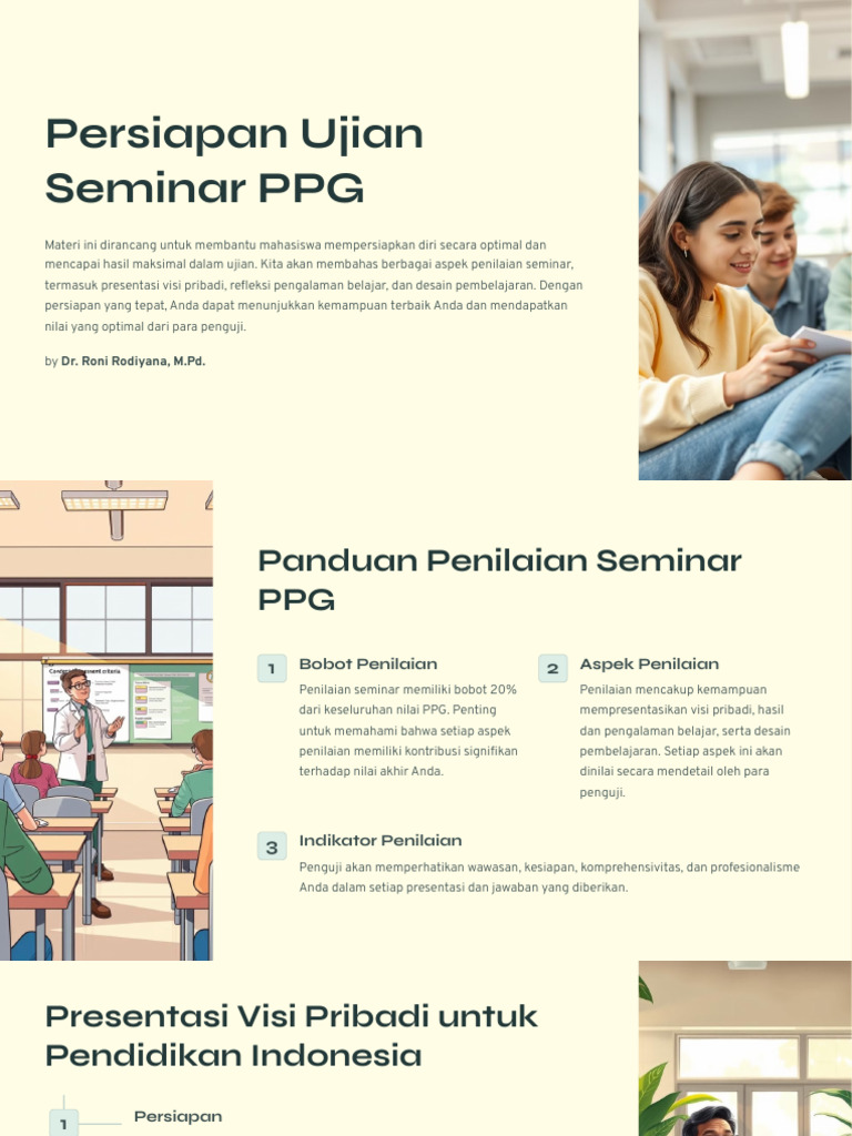 Materi Persiapan Ujian Seminar PPG 2024 | PDF