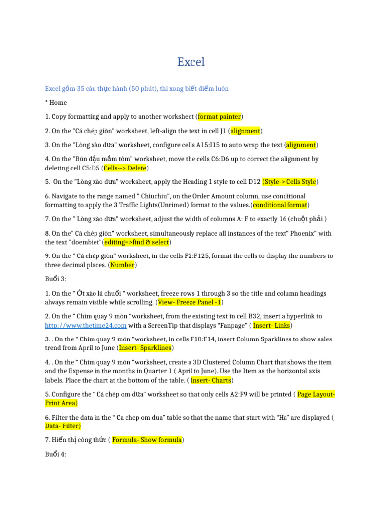 Mos Excel | PDF