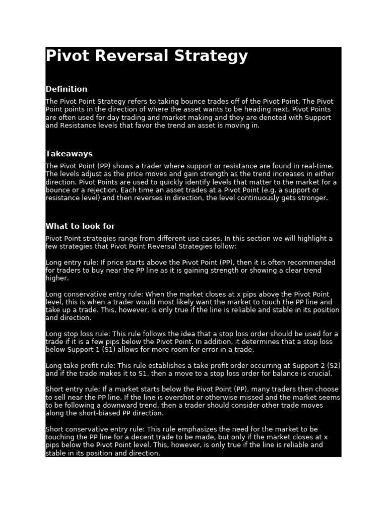 Pivot Trading | PDF