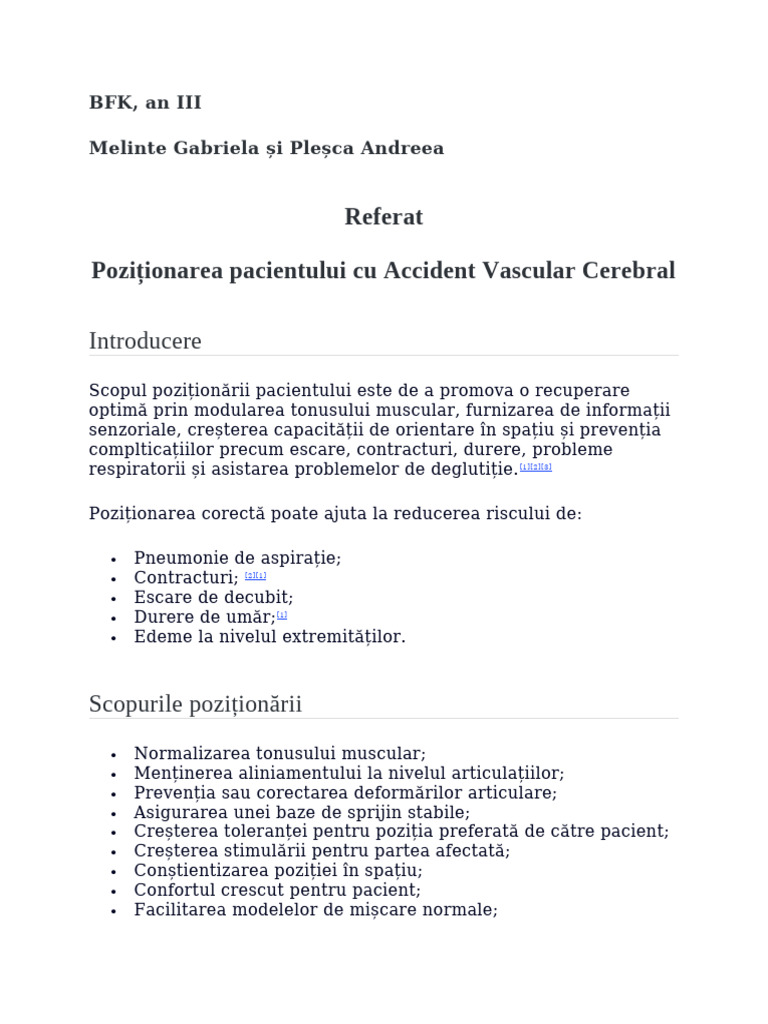 Referat AVC | PDF