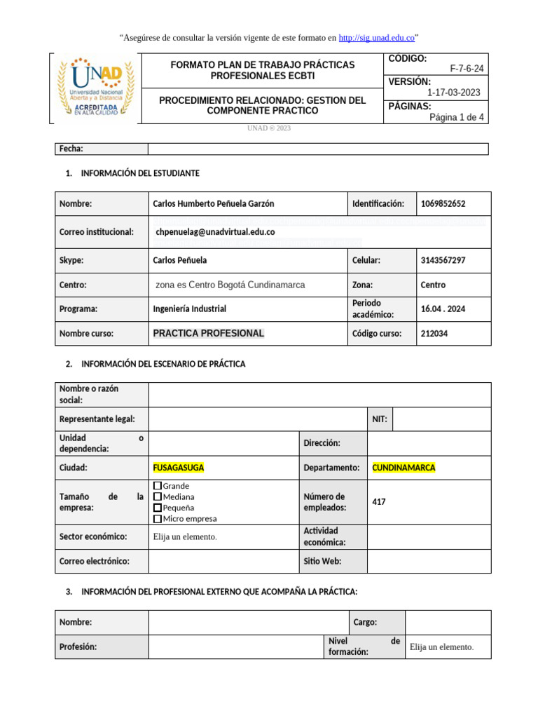 Plan de Trabajo Listo Yayyay | PDF