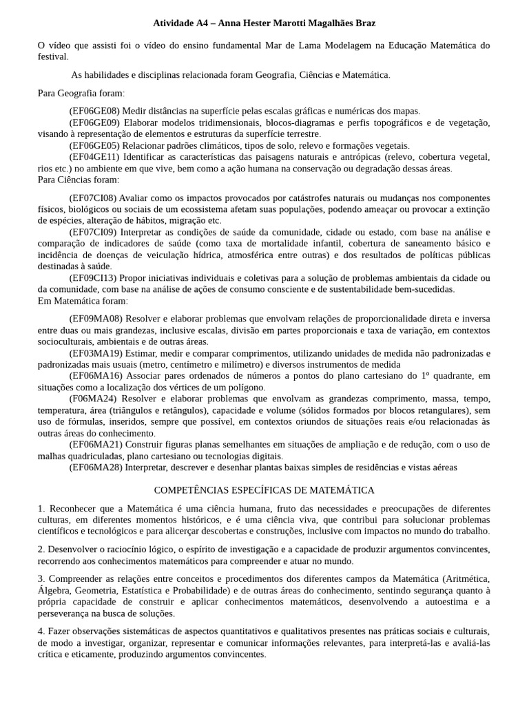 A4 - Atividade Pos 2 Semestre | PDF | Science | Ciências Sociais