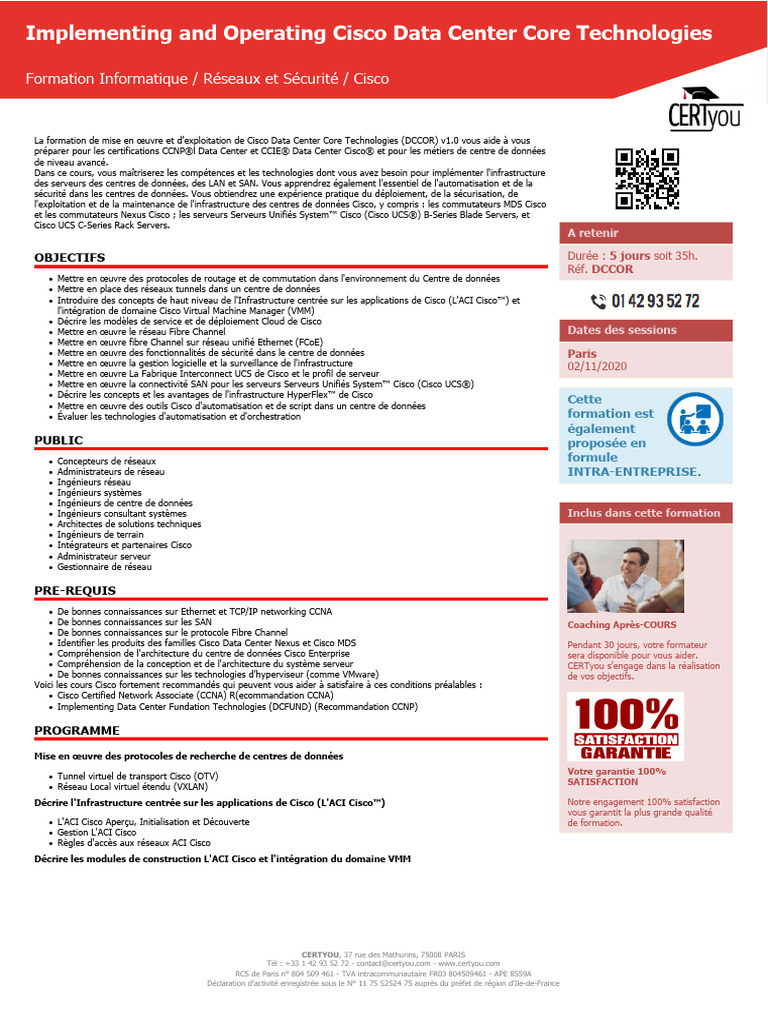 Dccor Formation Implementing and Operating Cisco Data Center Core Technologies | PDF