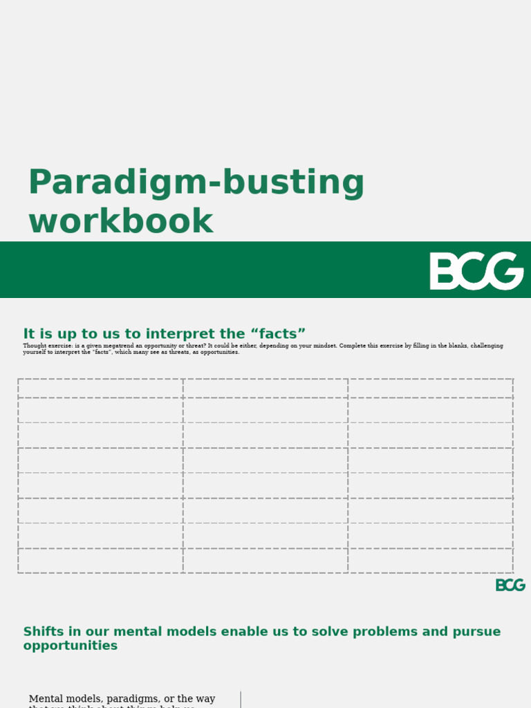 Paradigm Busting Workbook | PDF