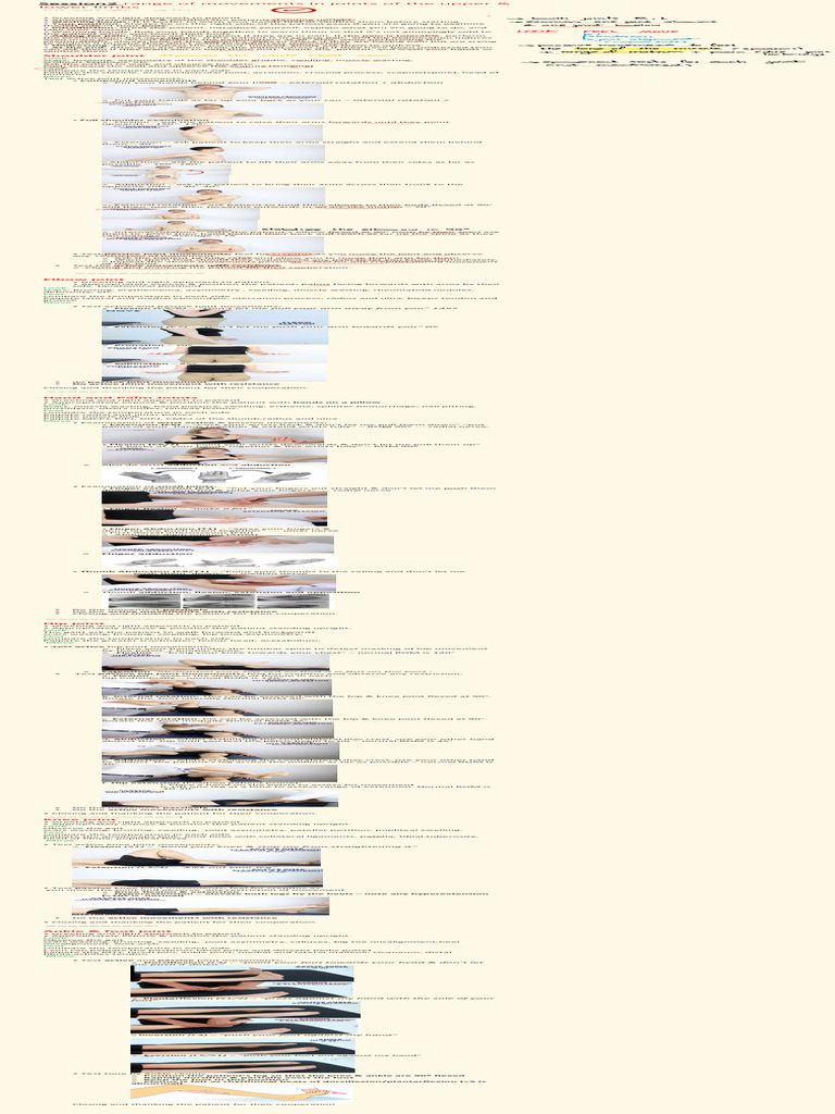 Range of Movements in Joints of The Upper & Lower Limbs: Session2 | PDF