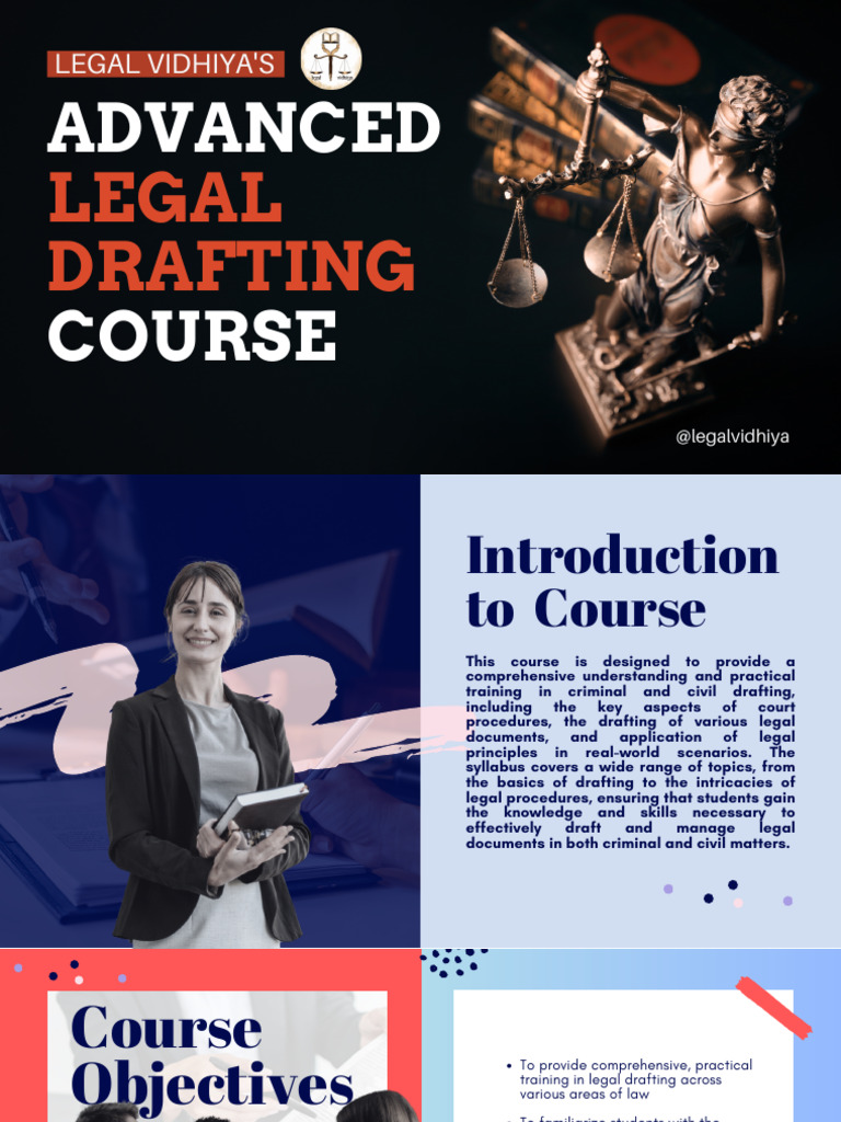 Advaned Legal Drafting Course | PDF