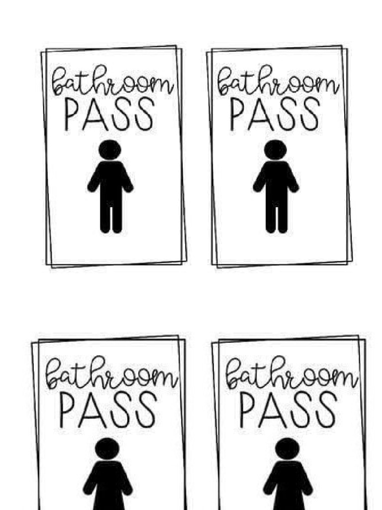 Bathroom Pass | PDF