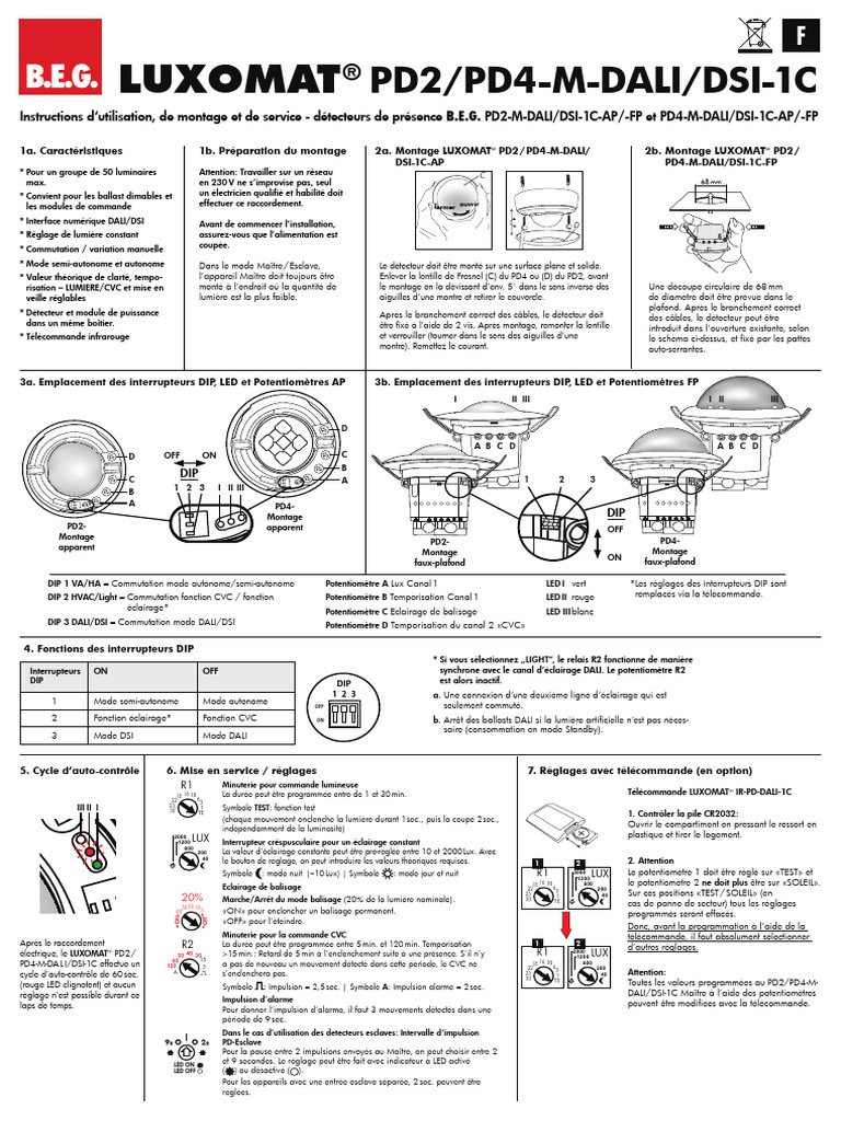 Luxomat: PD2/PD4-M-DALI/DSI-1C | PDF