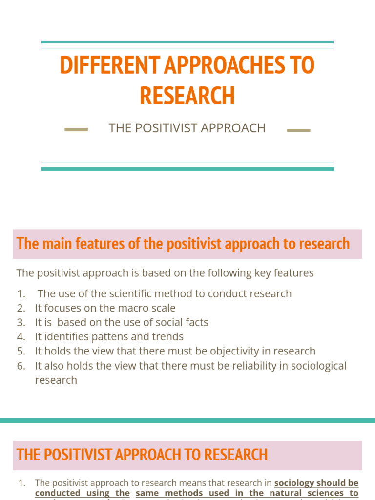 Positivist Approach To Research | PDF