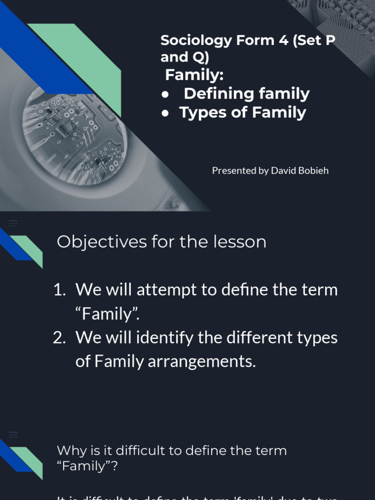 Defining Family - Types of Families | PDF