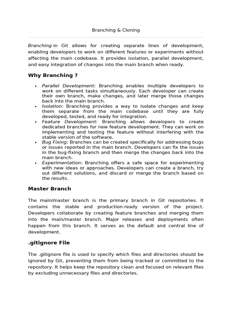 Branching and Cloning | PDF | Computer Science | Software Development
