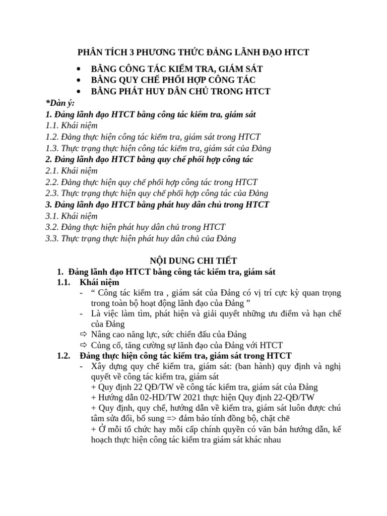 Phân Tích 3 Phương TH C Đ NG Lãnh Đ o HTCT | PDF