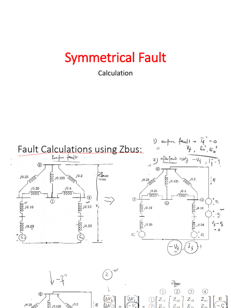For - PSA24 Symmetrical Fault and Unsymetrical Fault | PDF
